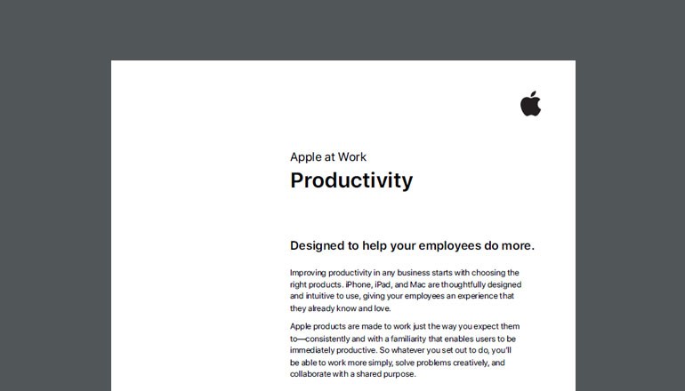 Apple at Work — Productivity | Insight Canada