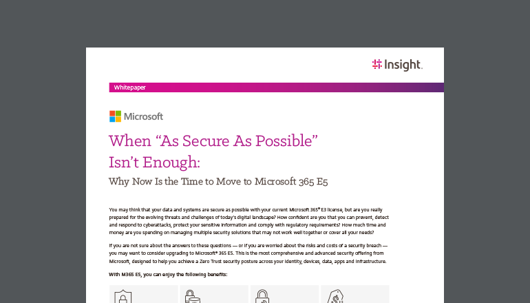 Microsoft 365 Enterprise E3 to E5 Upgrade | Insight Canada